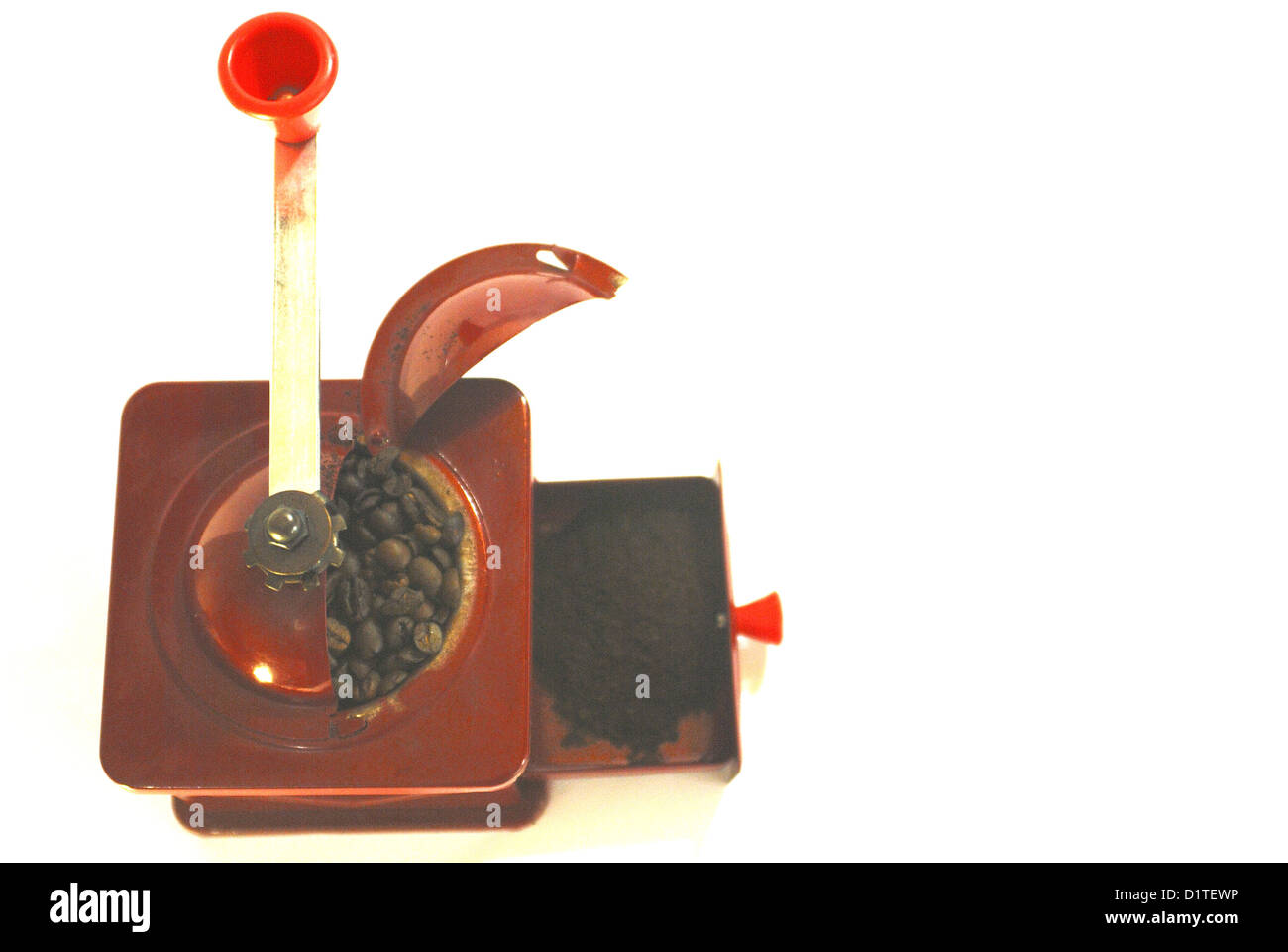 Coffee grinder on white background Stock Photo - Alamy