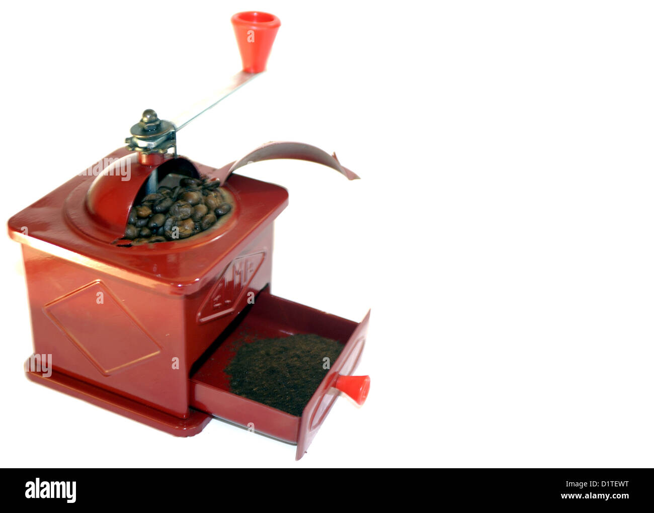 Coffee grinder on white background Stock Photo - Alamy