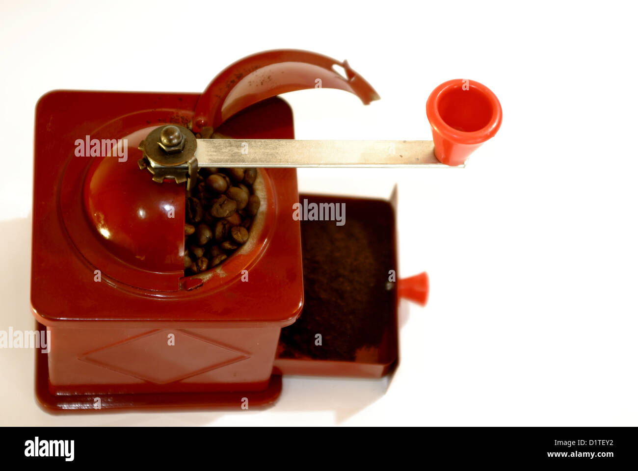 Coffee grinder on white background Stock Photo - Alamy