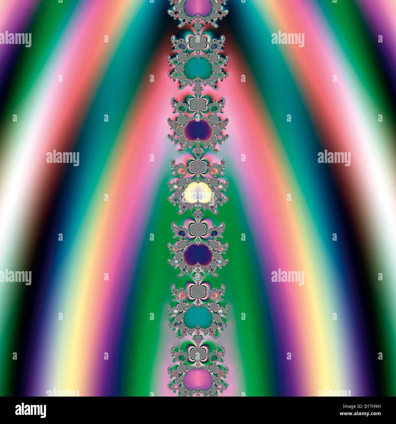 Bright and funky original fractal design, abstract art, psychedelic ...