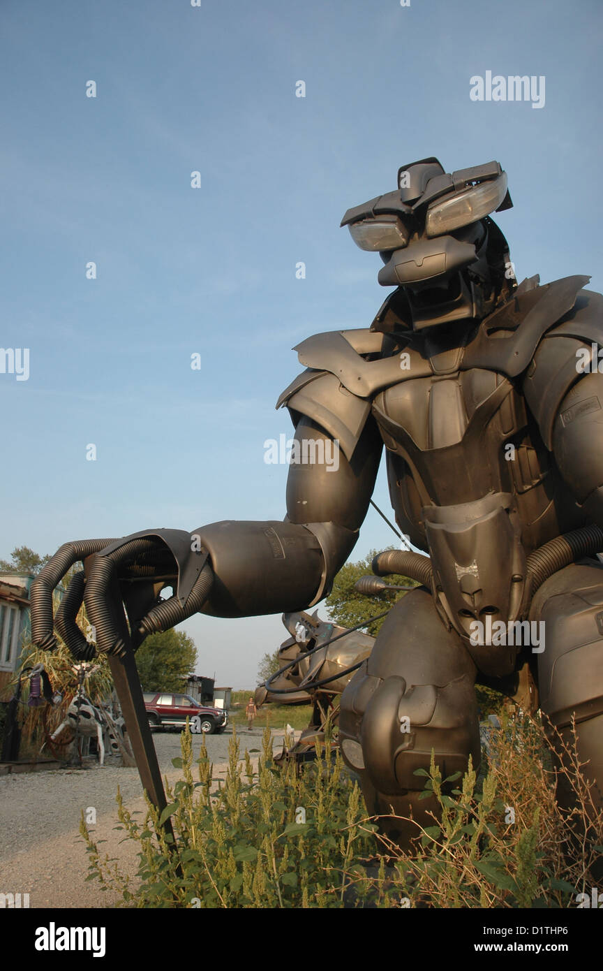Santarcangelo di Romagna (Rimini, Italy), sculpture of the MWC (Mutoid ...