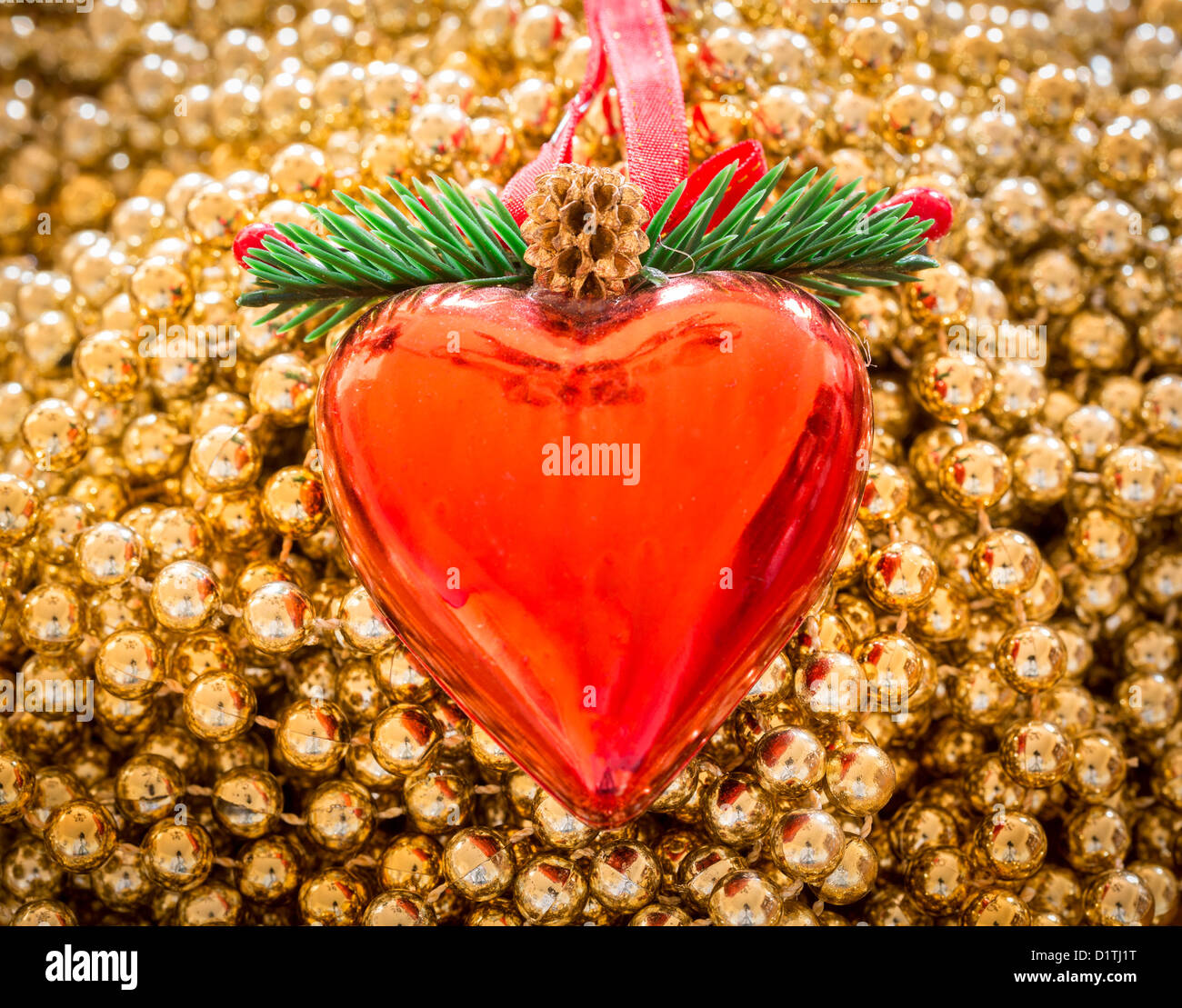 Red heart decoration hi-res stock photography and images - Alamy