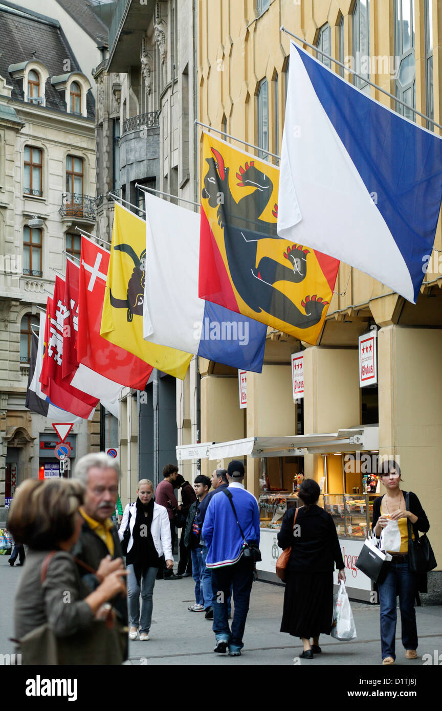Switzerland flags cantons hi-res stock photography and images - Alamy