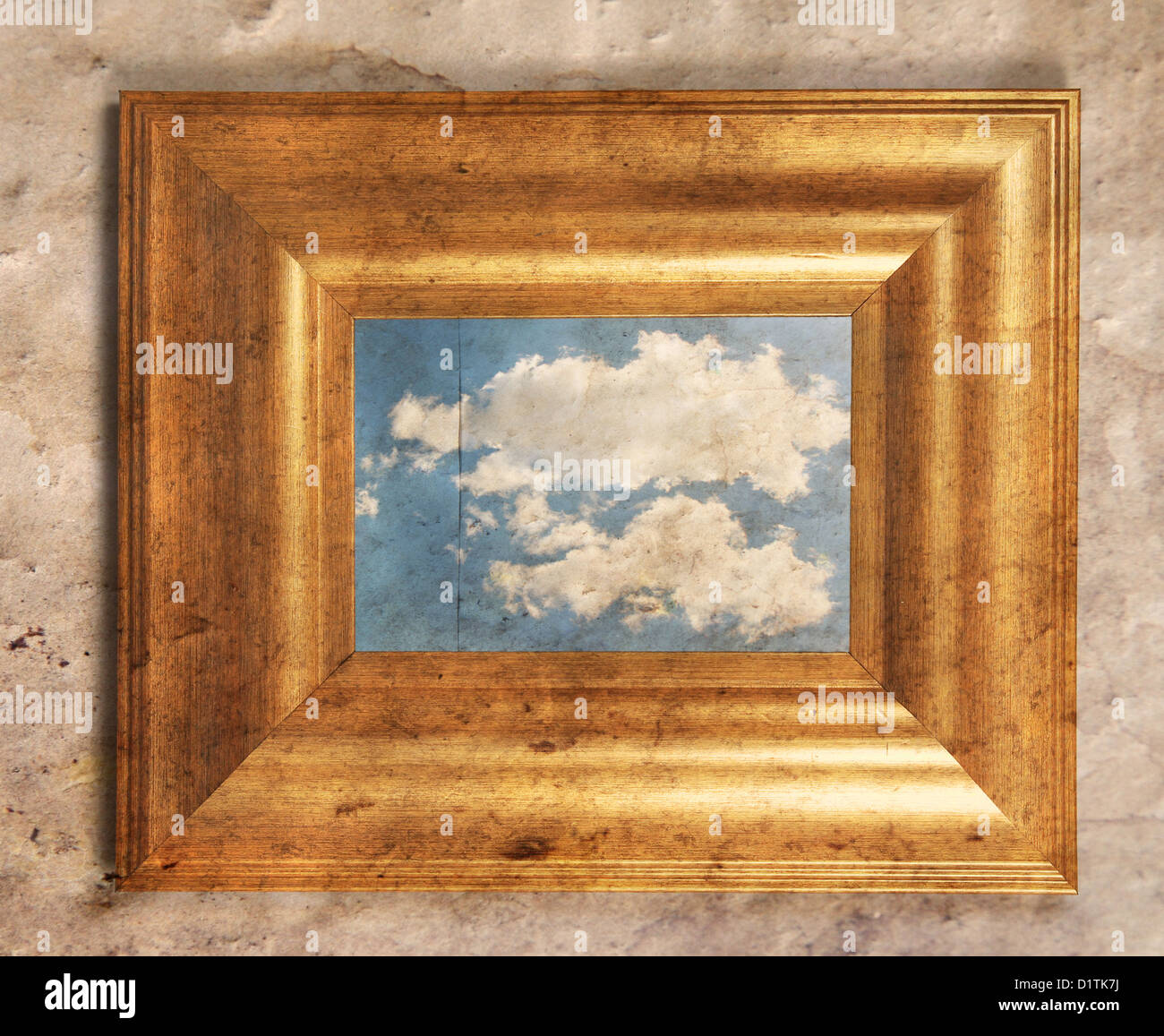 a frame with an image of a cloud in it Stock Photo - Alamy