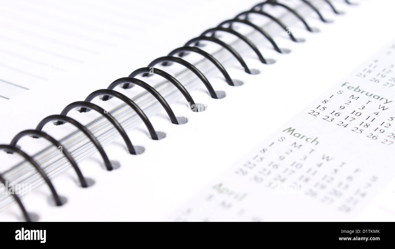 Spiral bound calendar hi-res stock photography and images - Alamy