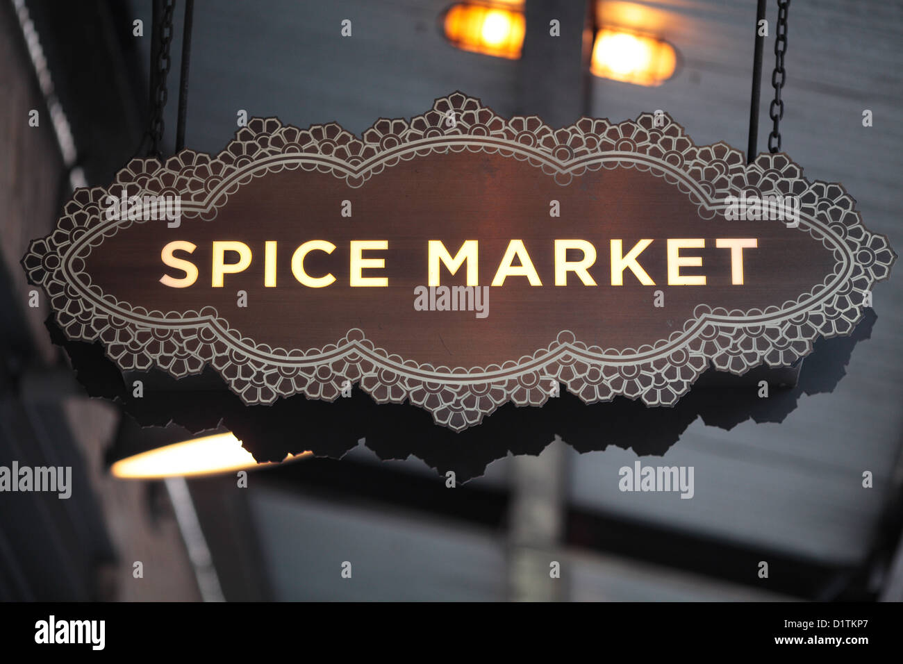 Spice Market sign in New York City Stock Photo - Alamy
