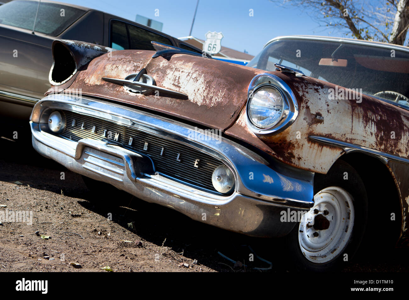 A rusty old Oldsmobile, in Ash Fork, Arizona Stock Photo - Alamy