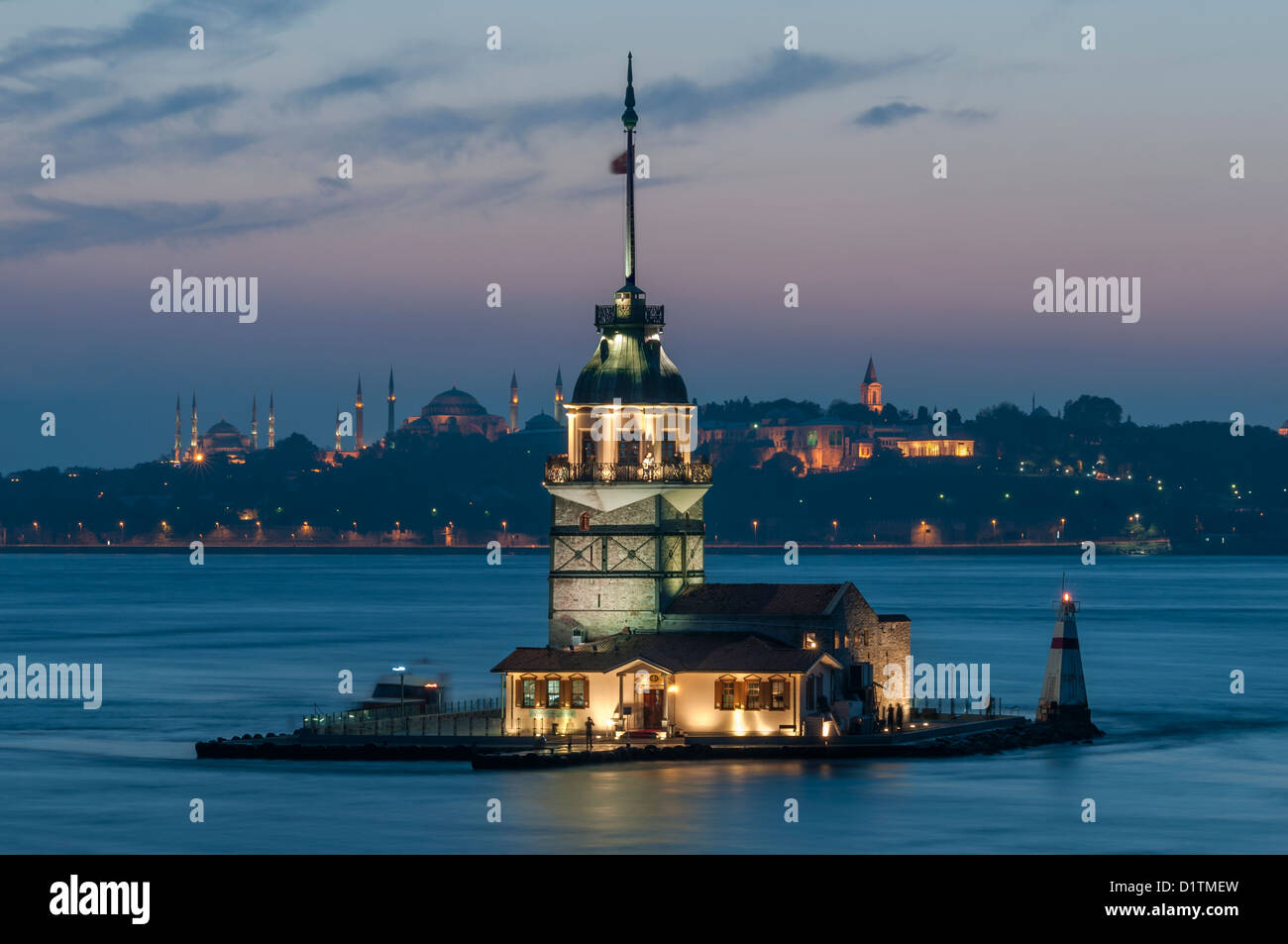 Leander's Tower; The Blue mosque ,Hagia Sophia and Topkapi Palace in ...