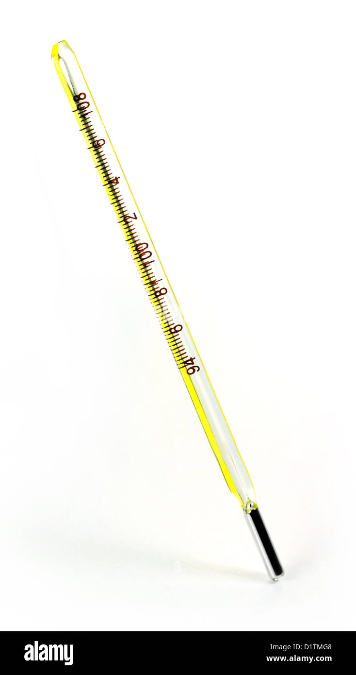 Old thermometer with silver mercury hi-res stock photography and images ...