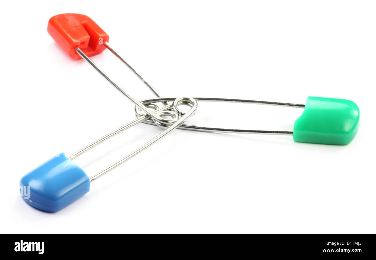 Safety Pins of different colors Stock Photo - Alamy