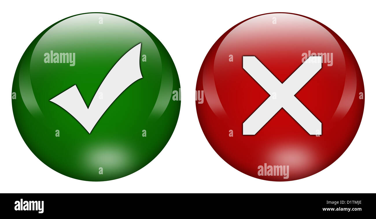 3d illustration yes no buttons hi-res stock photography and images - Alamy