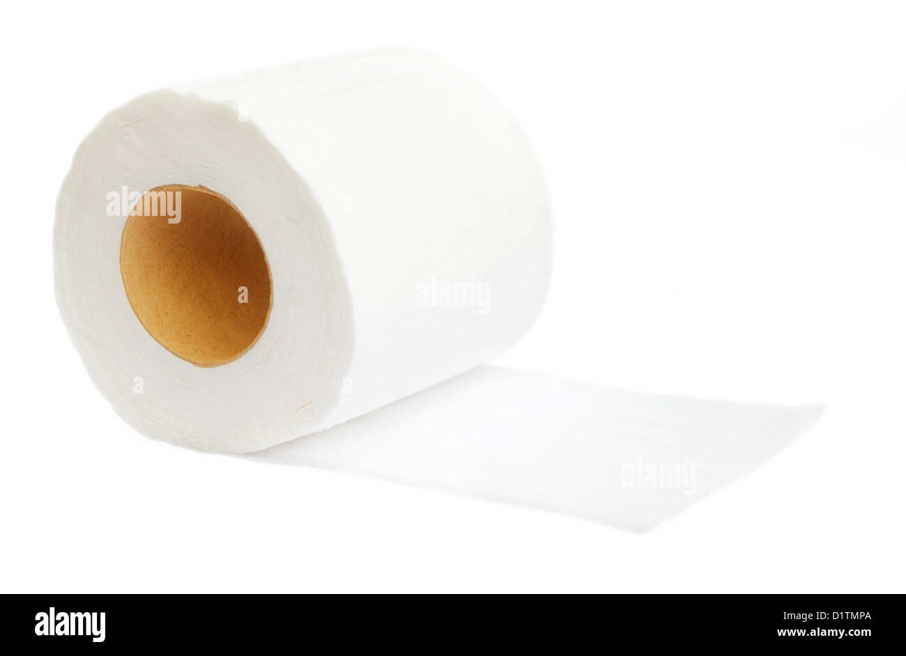 Tissue roll isolated over white background Stock Photo - Alamy