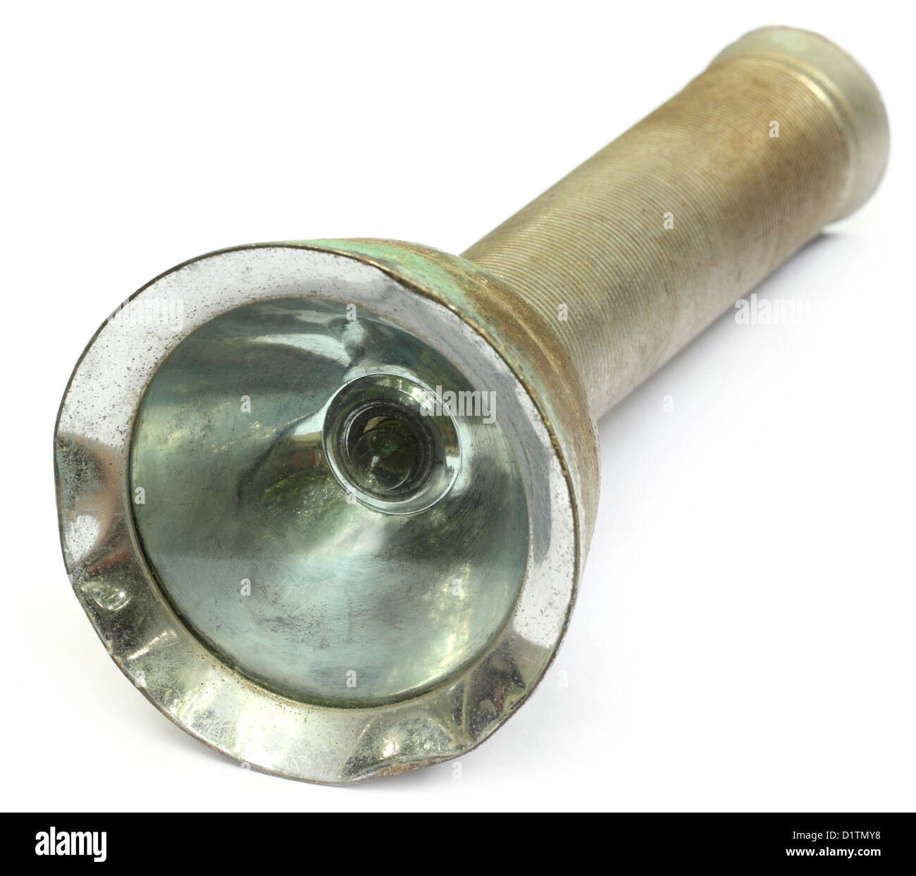 Old torch over white background Stock Photo - Alamy