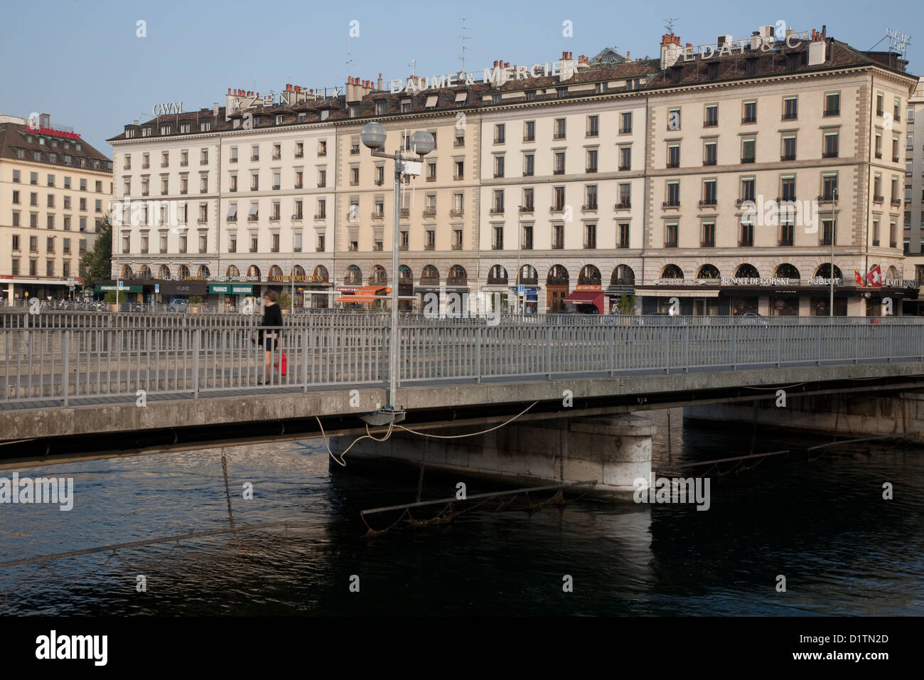 Bergues Bridege, Geneva; Switzerland; Europe Stock Photo - Alamy