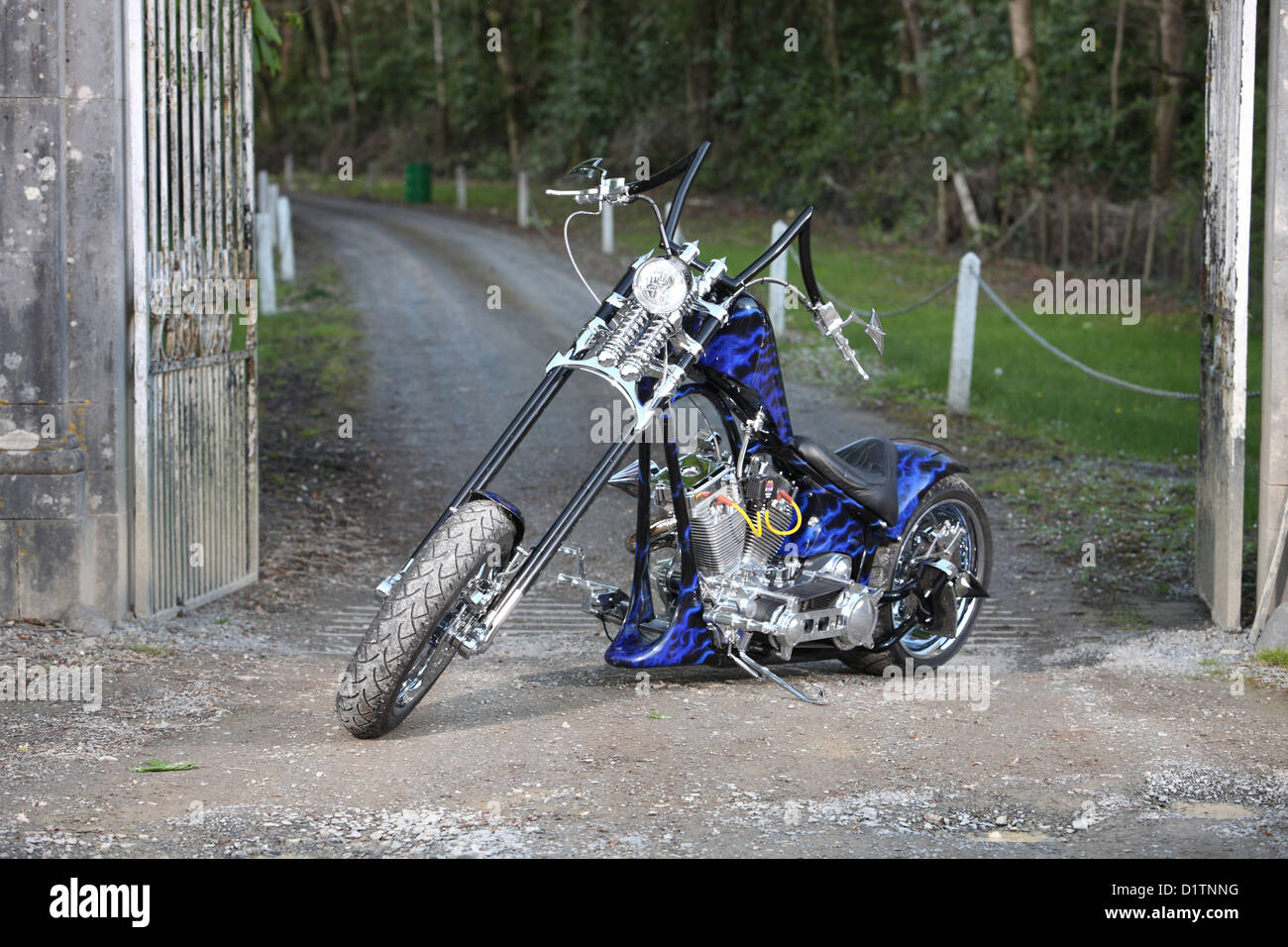 Harley Davidson S&S custom chopper Stock Photo - Alamy