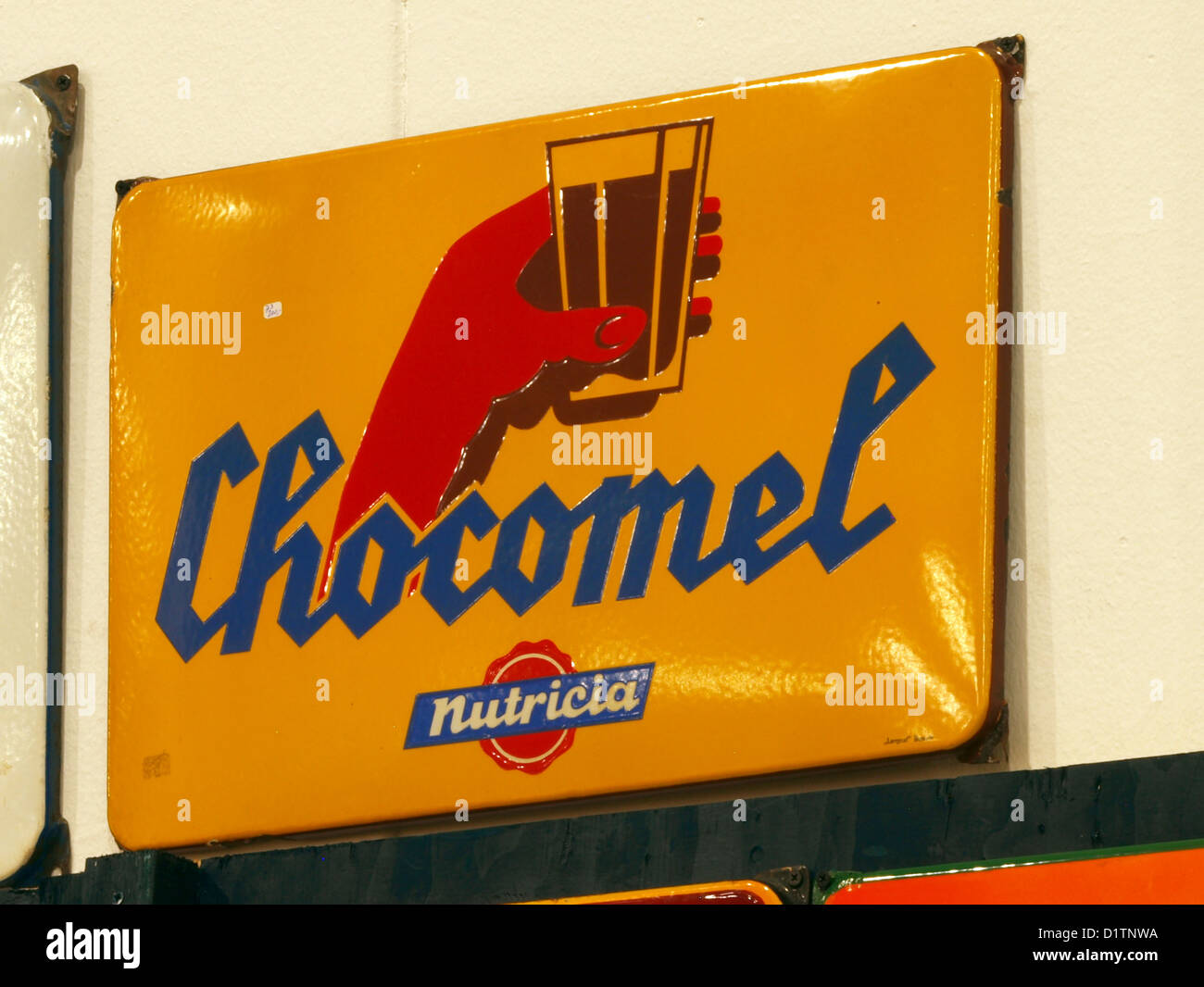 Enamel advert, Chocomel Nutricia Stock Photo - Alamy
