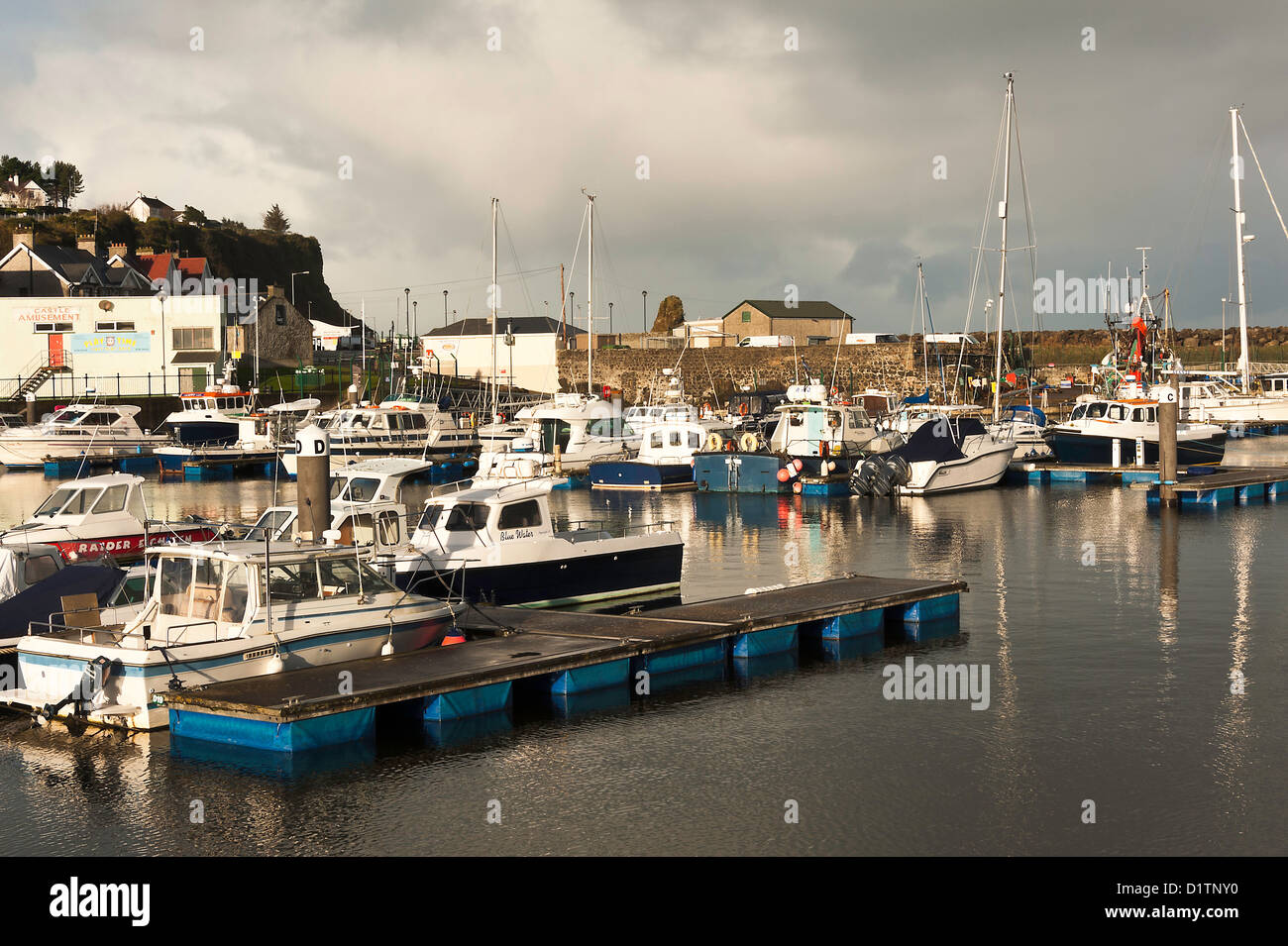The Harbour and Marina at Ballycastle County Antrim Northern Ireland ...