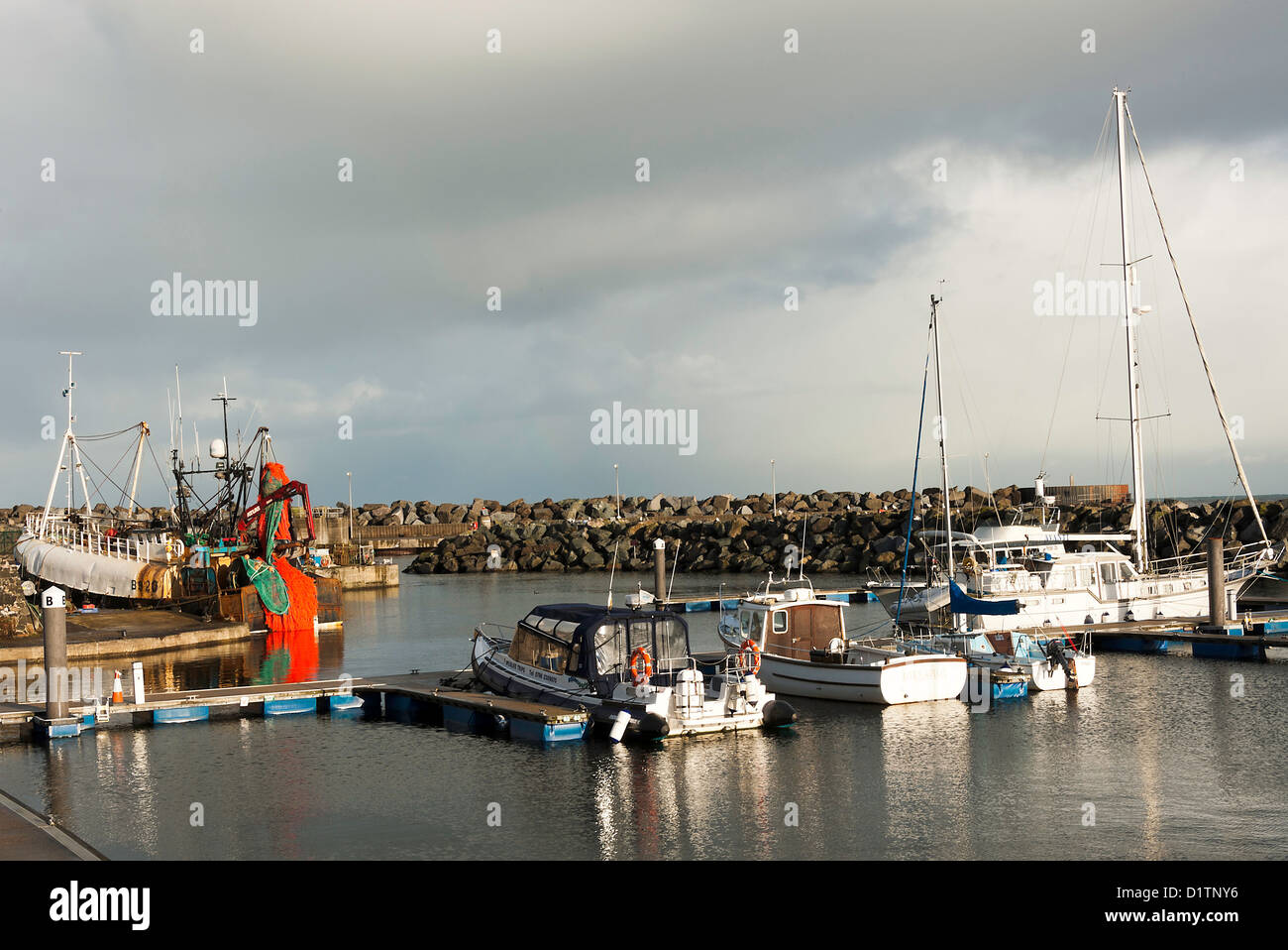 The Harbour and Marina at Ballycastle County Antrim Northern Ireland ...