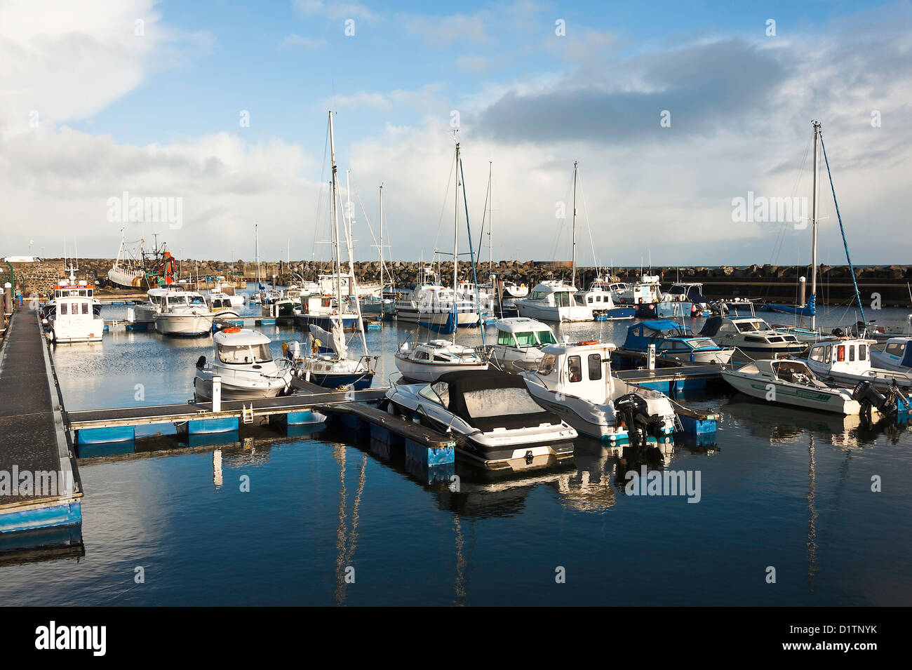 The Harbour and Marina at Ballycastle County Antrim Northern Ireland ...