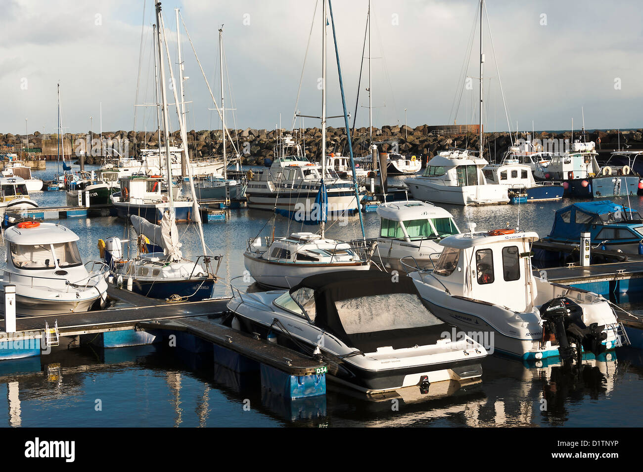 The Harbour and Marina at Ballycastle County Antrim Northern Ireland ...