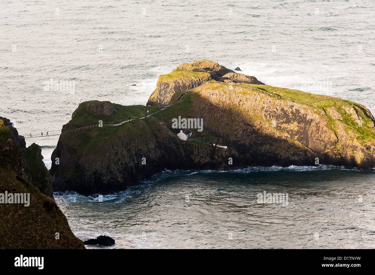 The Carrick A Rede Rope Bridge at Carrick Island Ballycastle County ...