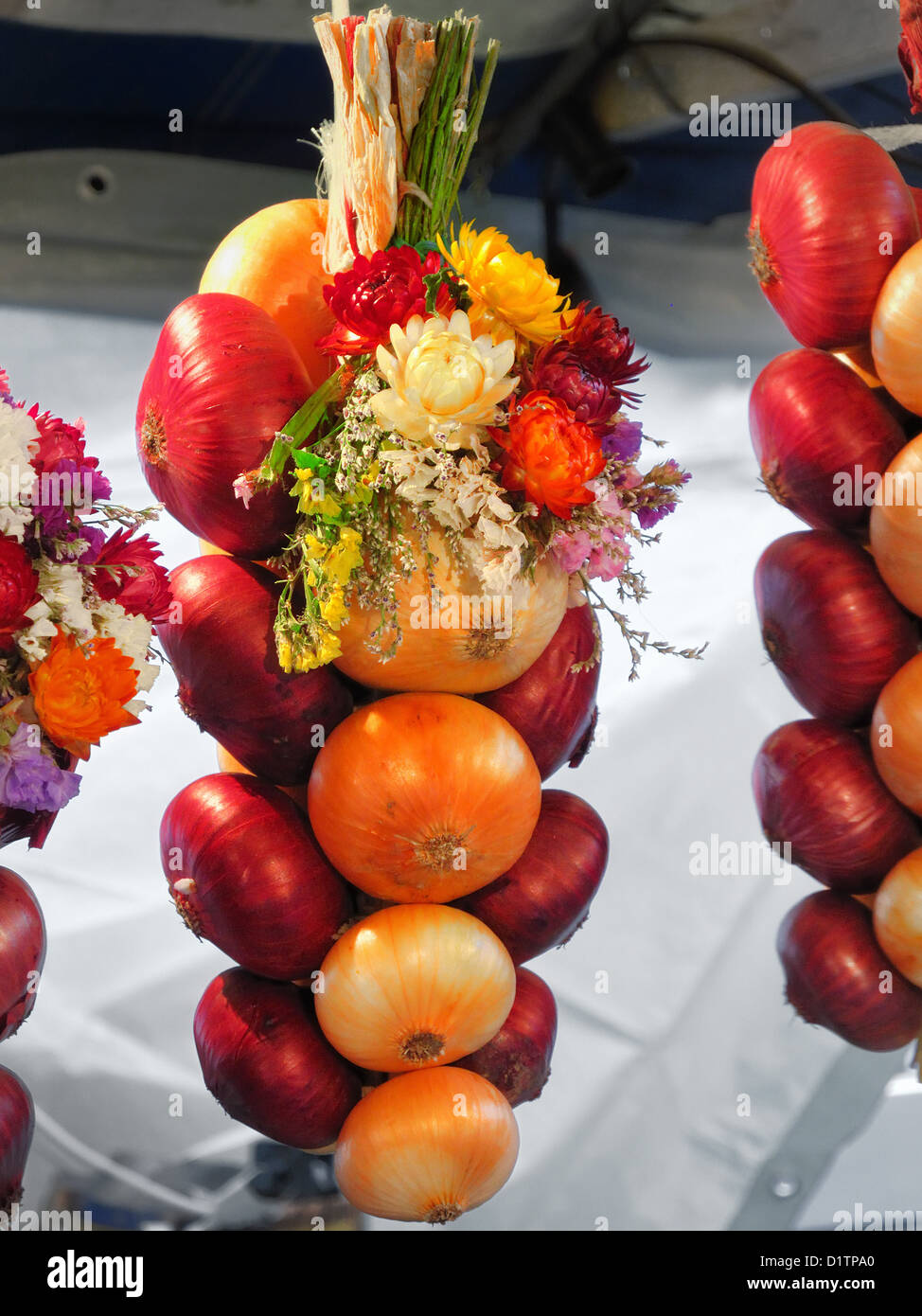 Onion arrangement on display at the 2012 Annual Onion Market in the ...
