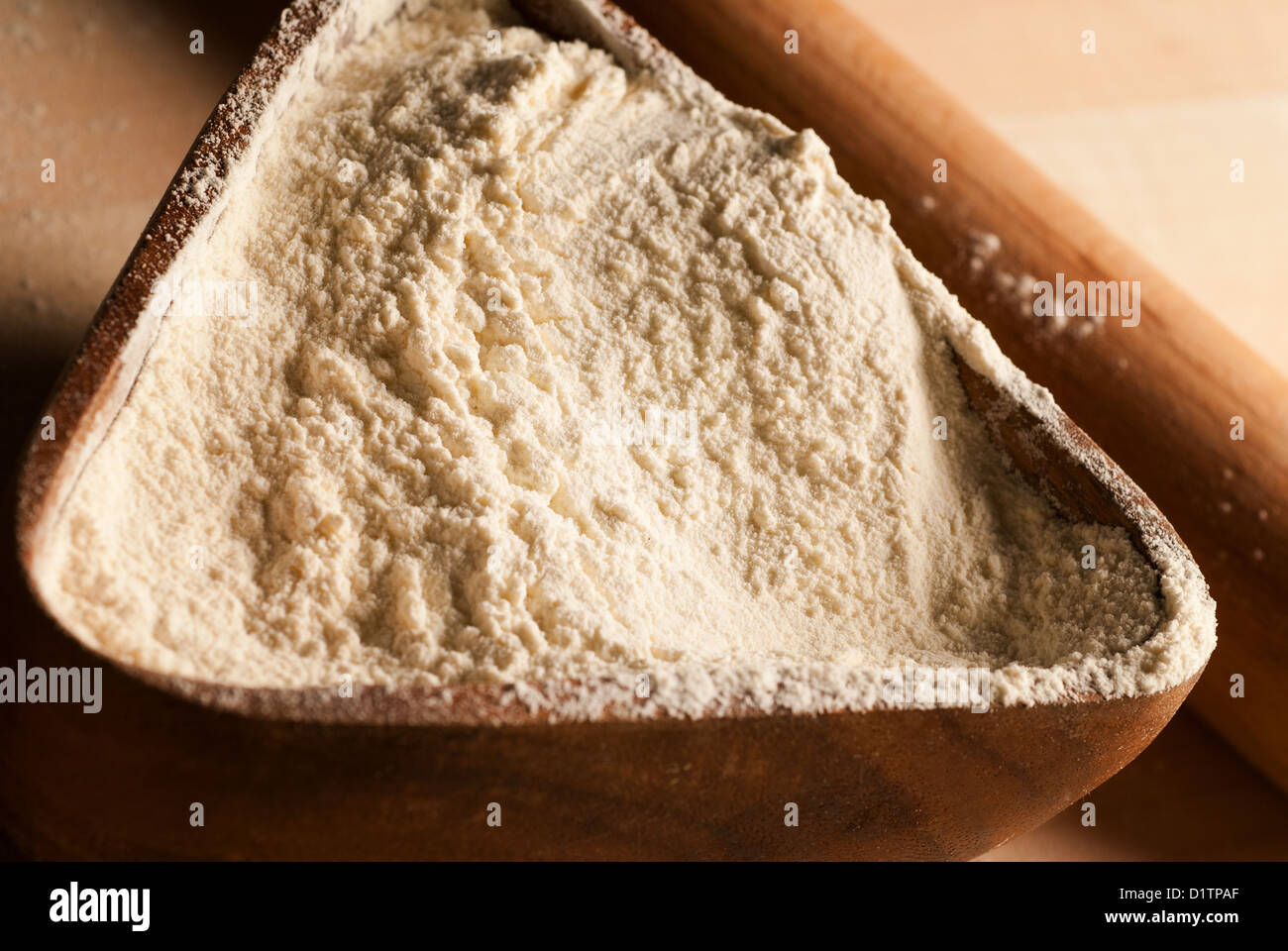 A bakery tray with flour under golden morning sunlight Stock Photo - Alamy