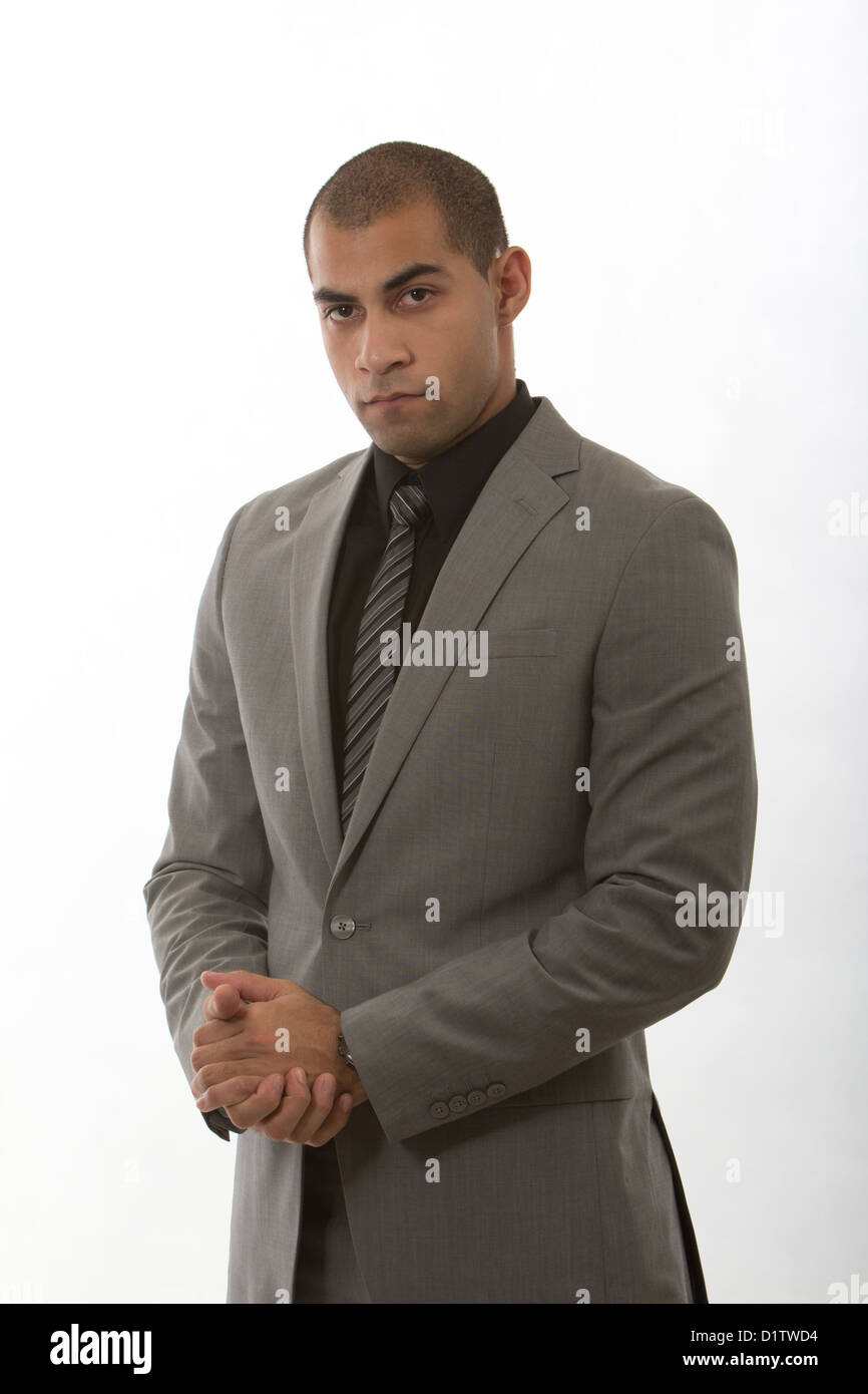 Young african american black businessman in suit Stock Photo - Alamy