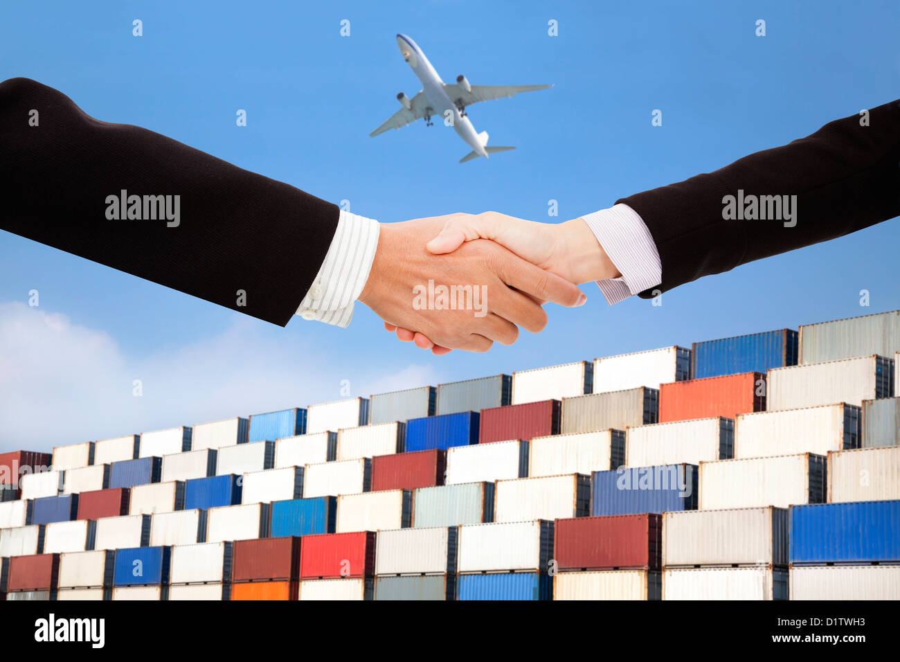 international business trade and transportation concept.businessman and ...