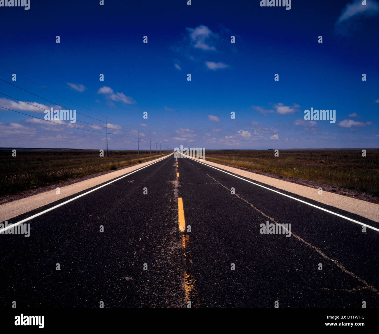 Empty highway on Route 66, USA Stock Photo - Alamy