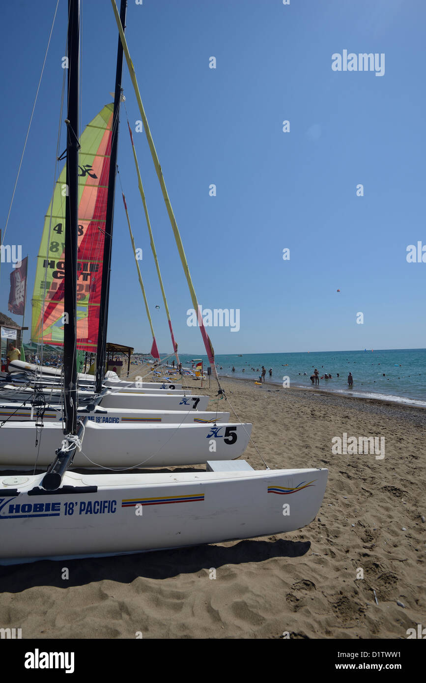 Sailboats on the beach Stock Photo - Alamy