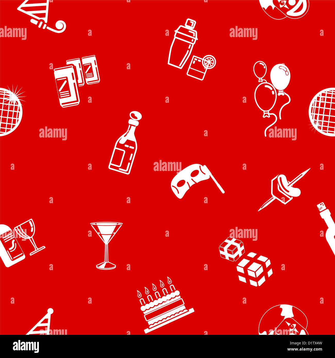 A repeating seamless party background tile texture with lots of ...