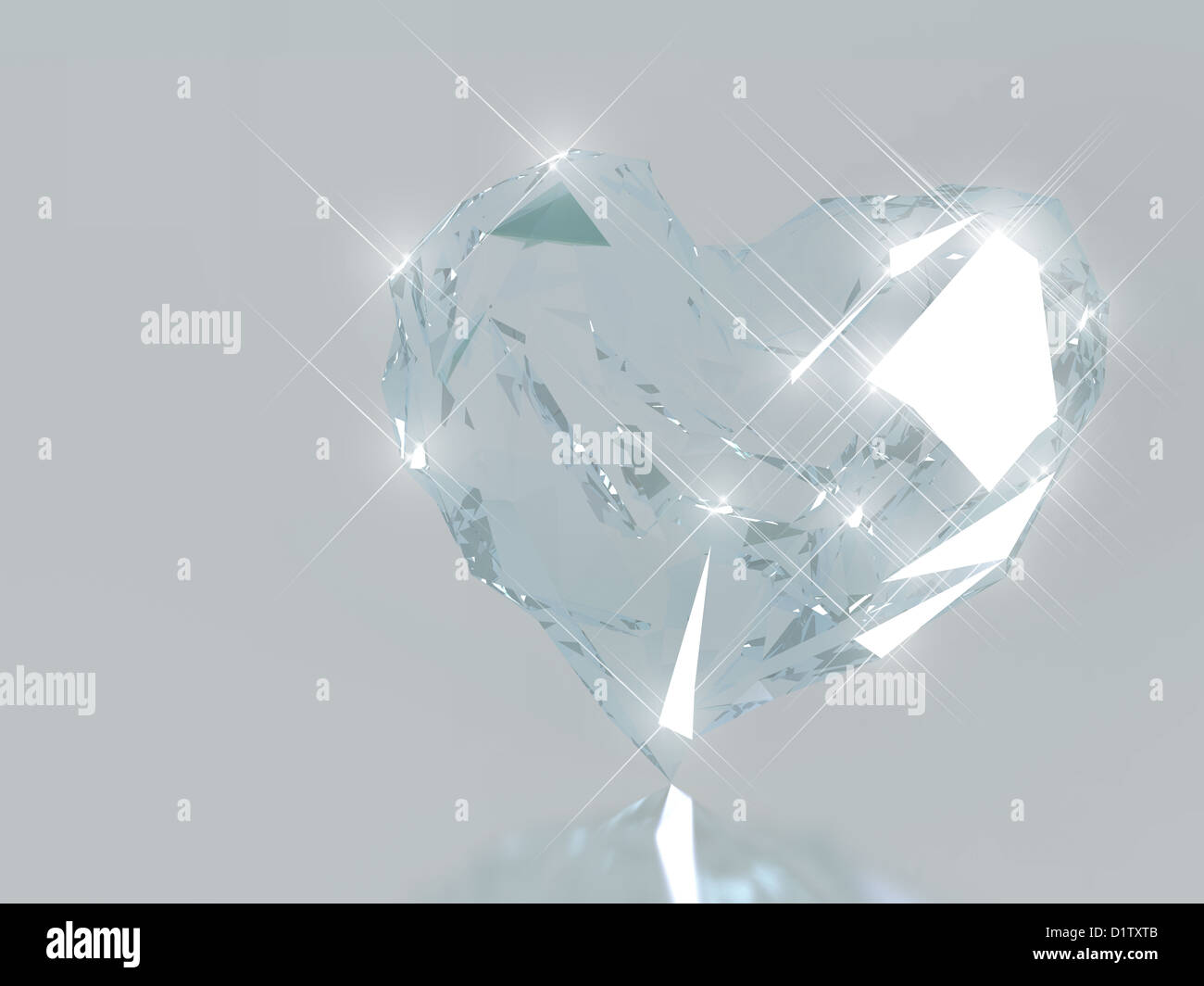 Brilliant diamond heart decoration Stock Photo - Alamy