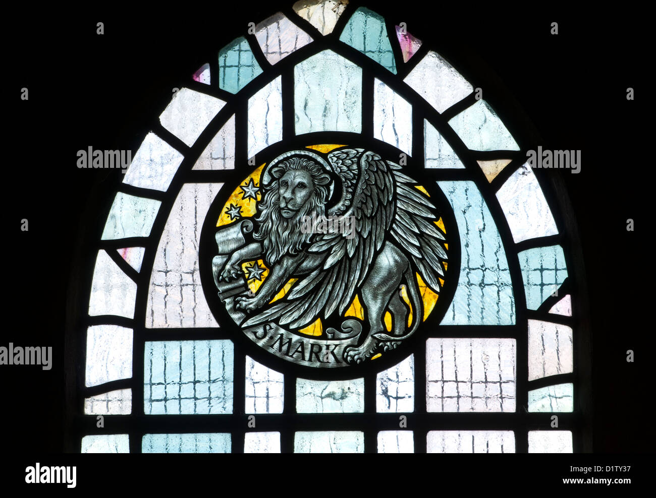 Saint mark symbol stained glass hi-res stock photography and images - Alamy