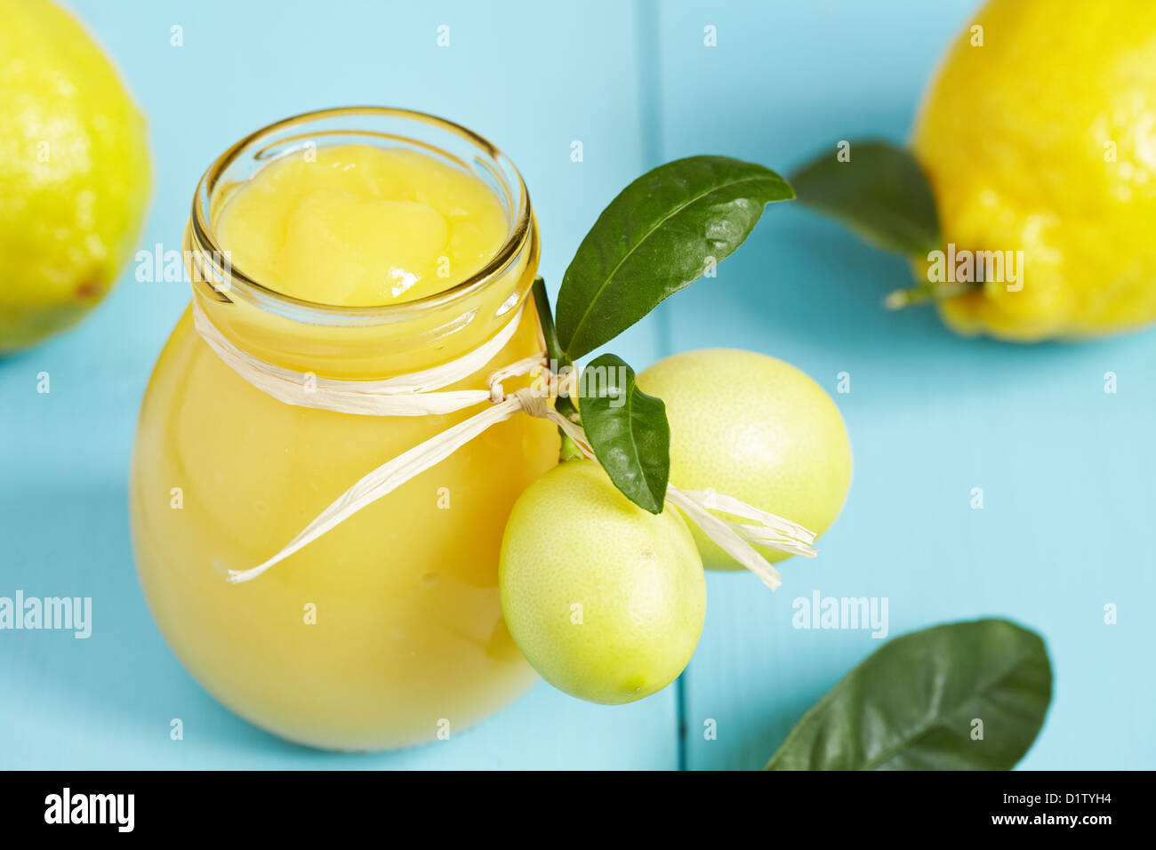 Lemon curd in the jar Stock Photo - Alamy