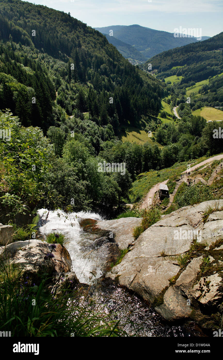 Todtnau, Germany, View from Todtnauer waterfall over the Black Forest ...