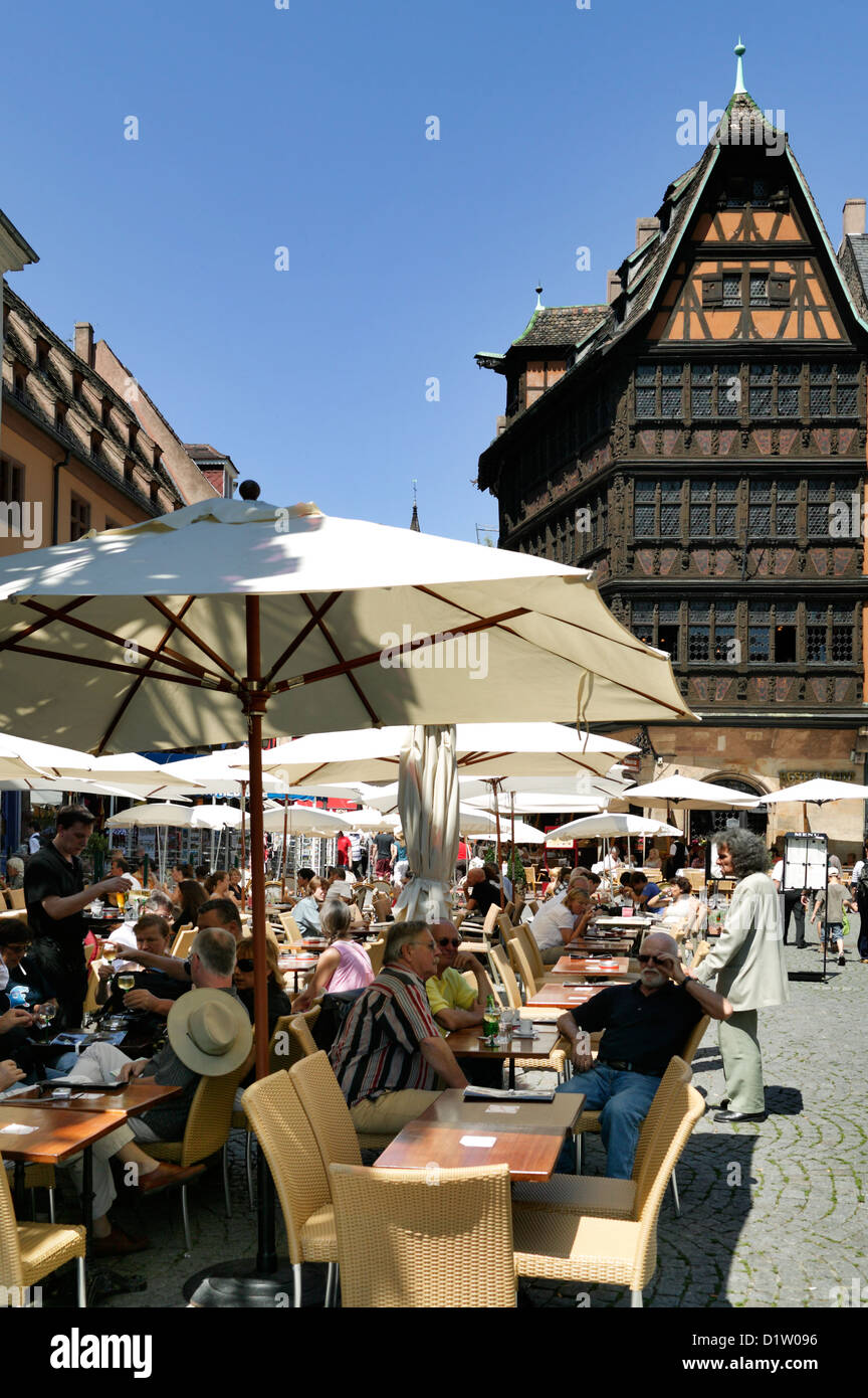Strasbourg, France, Street Cafe before Kammerzell Stock Photo - Alamy