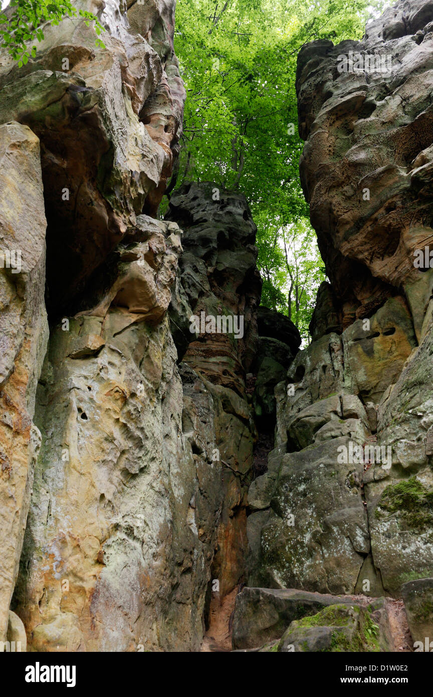 Ernzen, Germany, rocks in the Devil's Canyon Stock Photo - Alamy