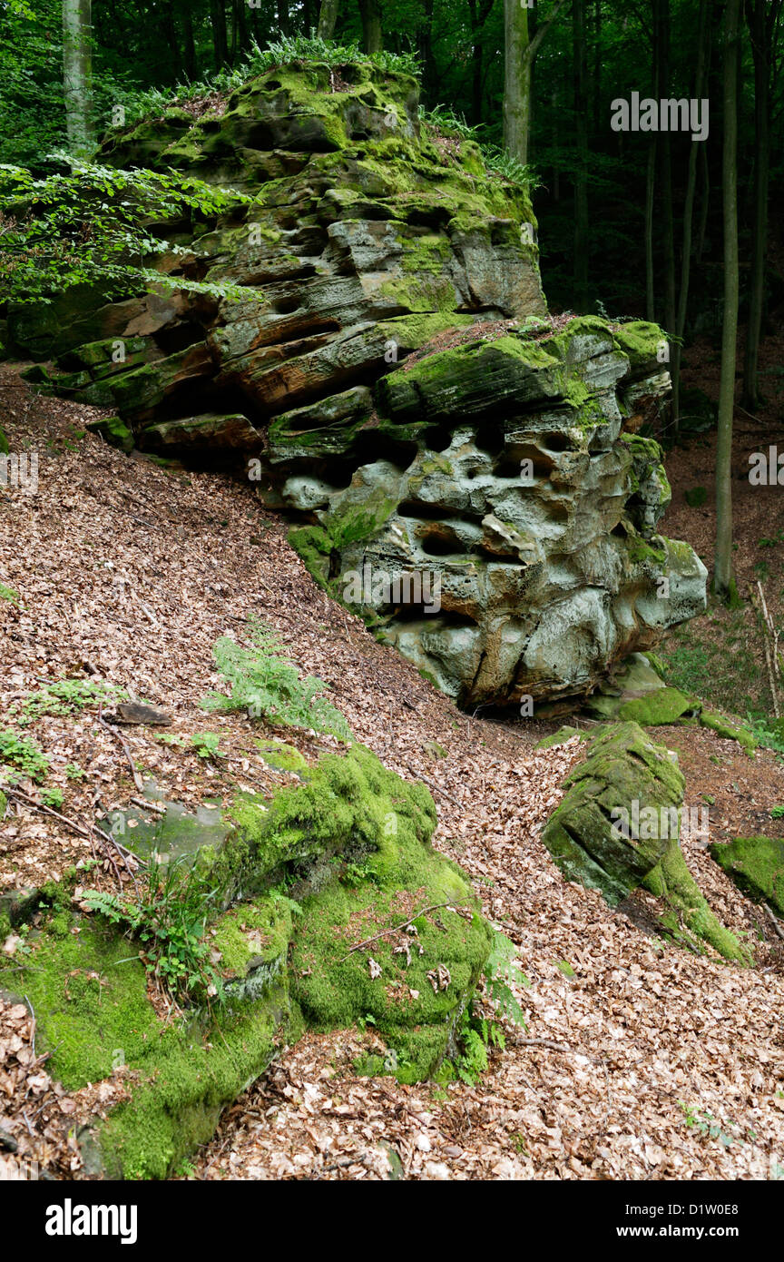 Ernzen, Germany, rock formation in the Devil's Canyon Stock Photo - Alamy