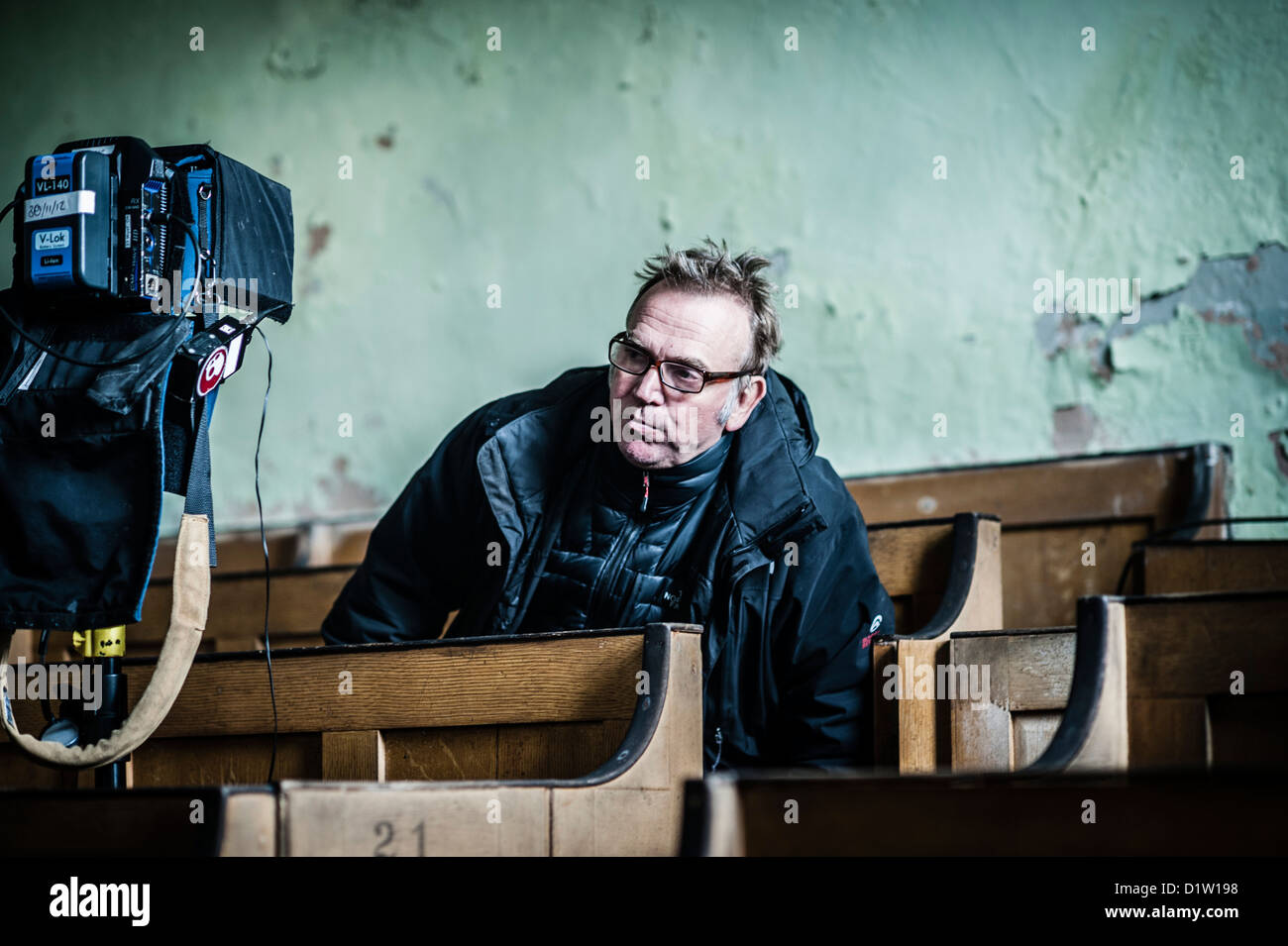 Film director MARC EVANS on the set of a drama Stock Photo - Alamy