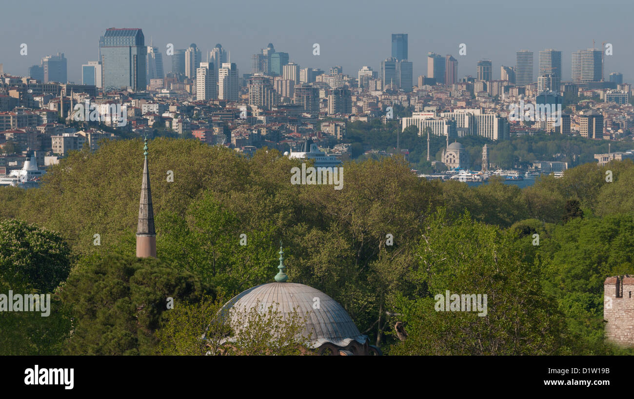 View of Modern istanbul from the historical peninsula,Turkey Stock ...