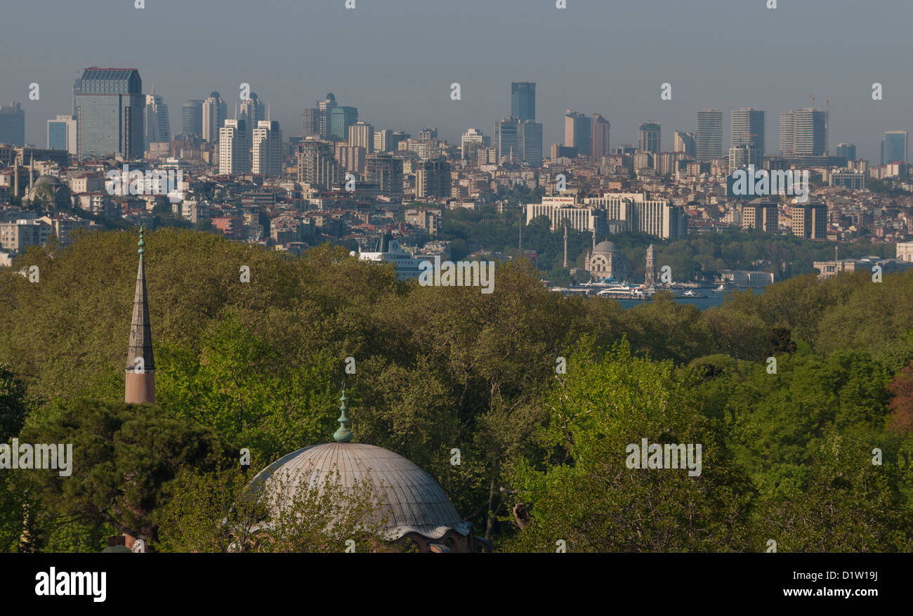 View of Modern istanbul from the historical peninsula,Turkey Stock ...