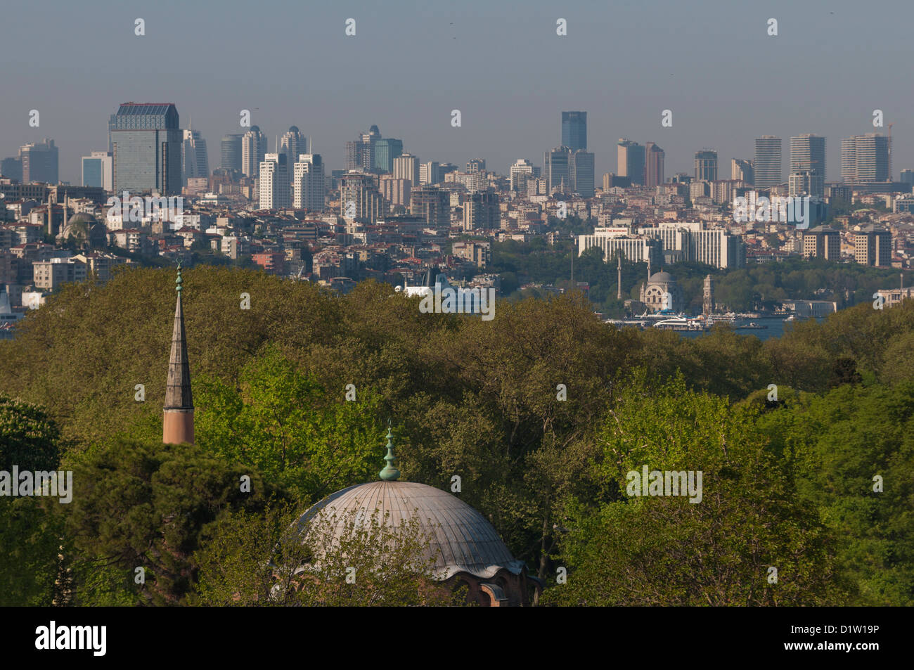 View of Modern istanbul from the historical peninsula,Turkey Stock ...
