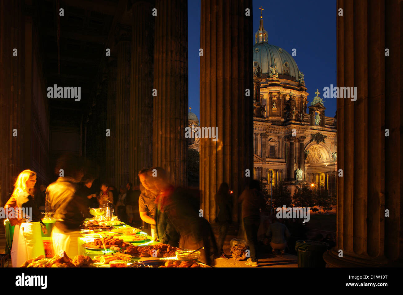Berlin, Germany, a buffet at the Old Museum on the occasion of the Long ...
