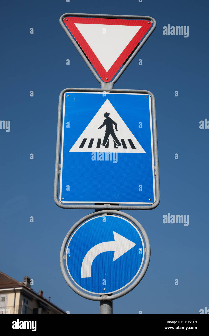 Traffic Signs in Switzerland, Europe Stock Photo - Alamy