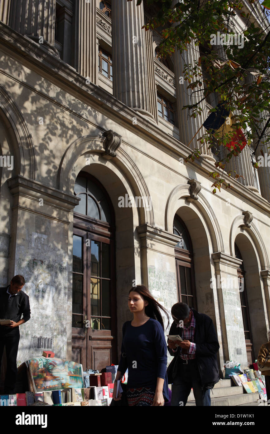 Bucharest, Romania, student at the University at Piata Universitatii ...