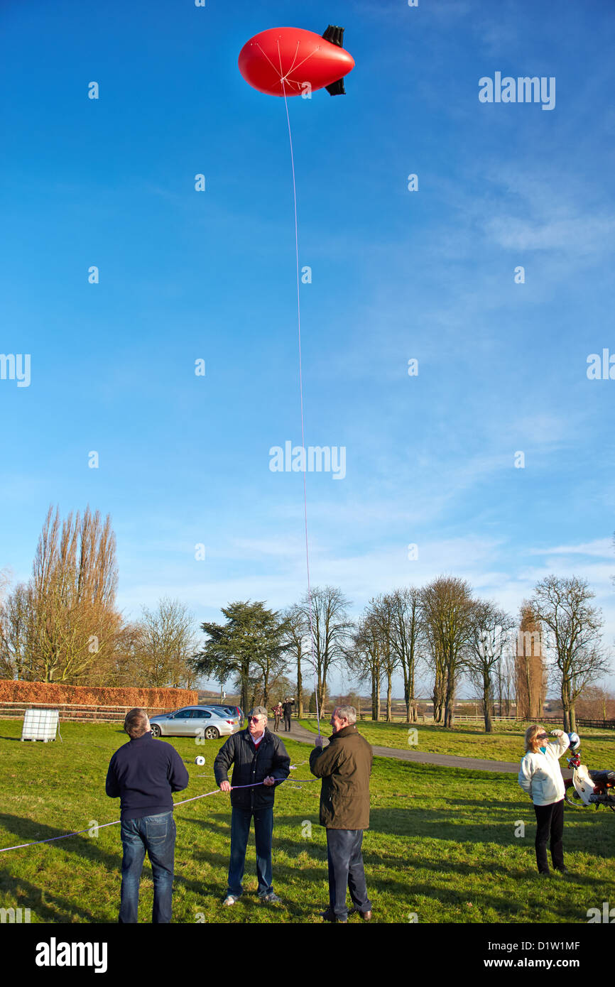 Protesters against a wind turbine proposal fly a blimp to highlight the ...