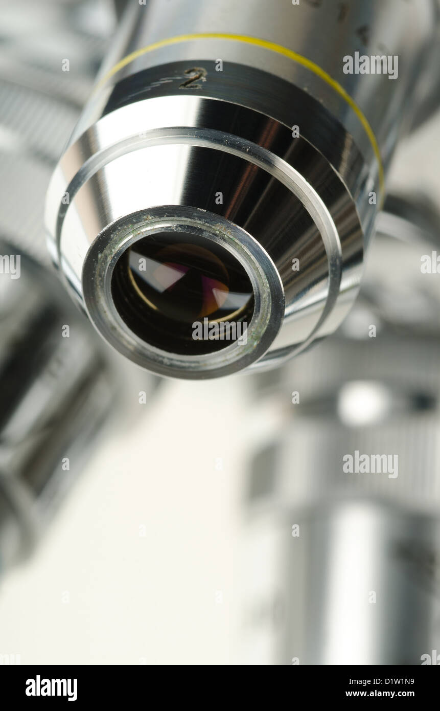 Reichert revolving nosepiece microscope objective four high power ...