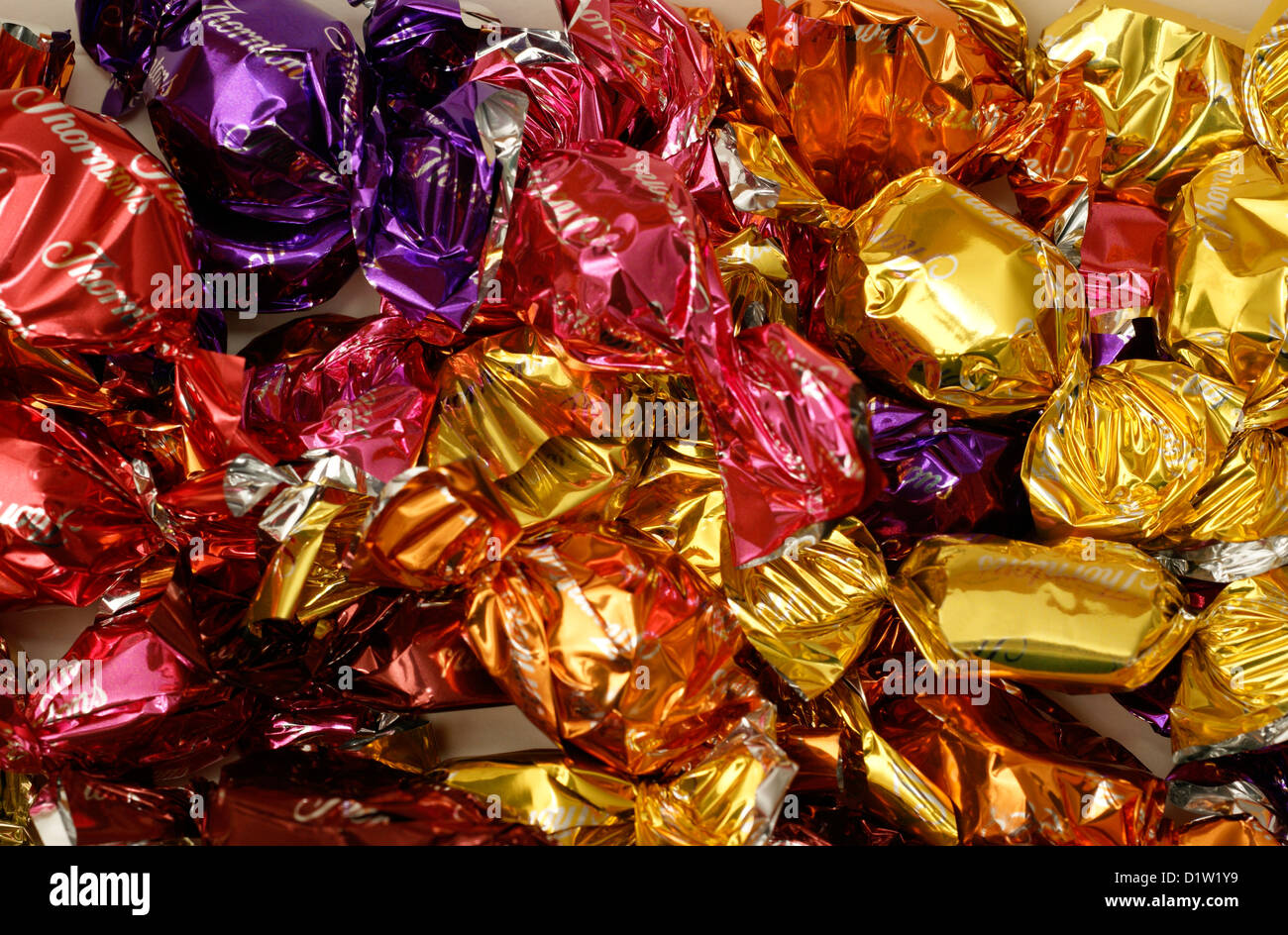 Selection of Thorntons moments chocolates sweeets Stock Photo - Alamy