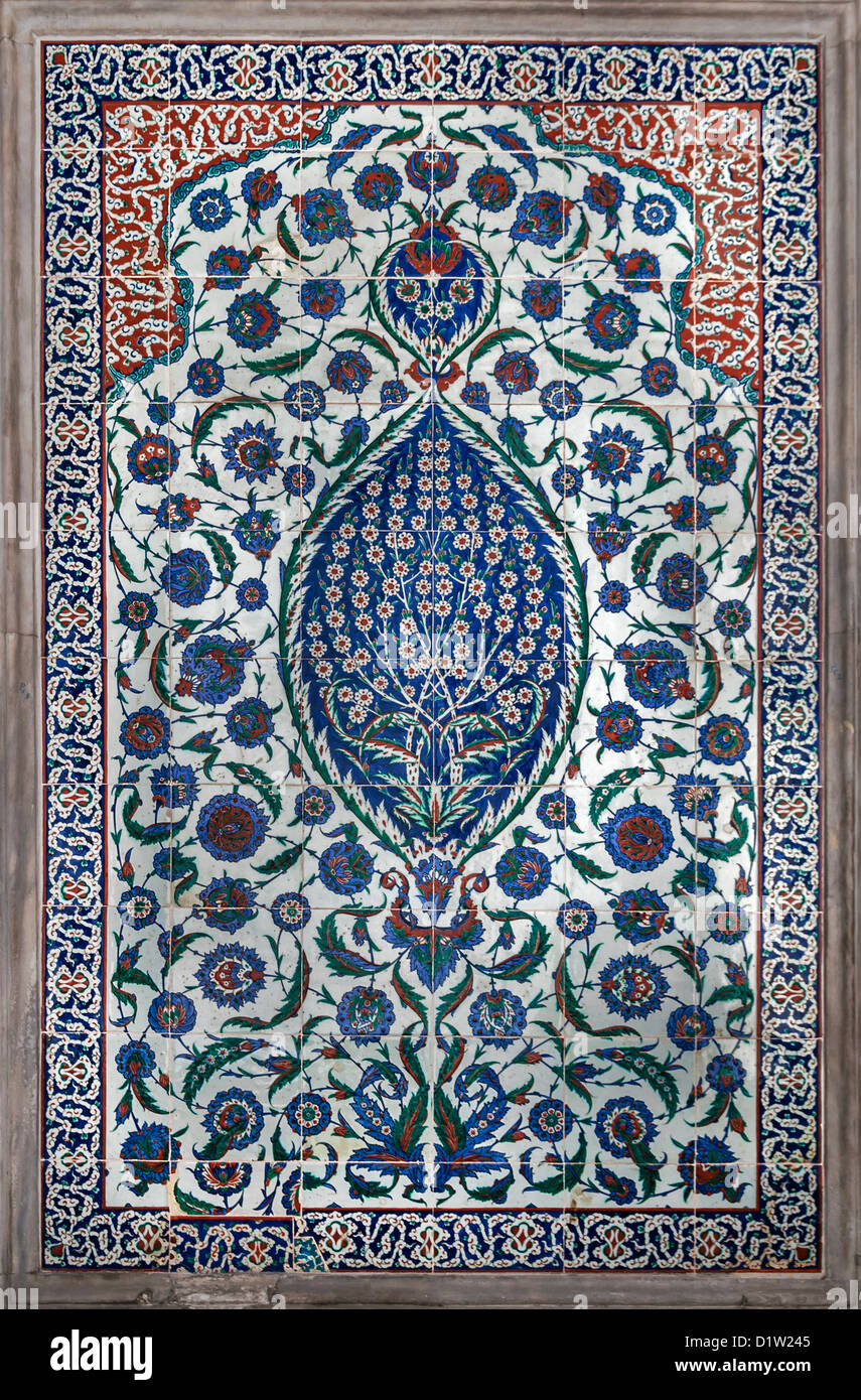 Tiled walls of The Turbes(Tomb) of Hagia Sophia, Istanbul, Turkey Stock ...